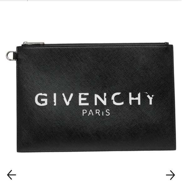 Givenchy | Bags | Givenchy Black Givenchy Paris Iconic Pouch | Poshmark